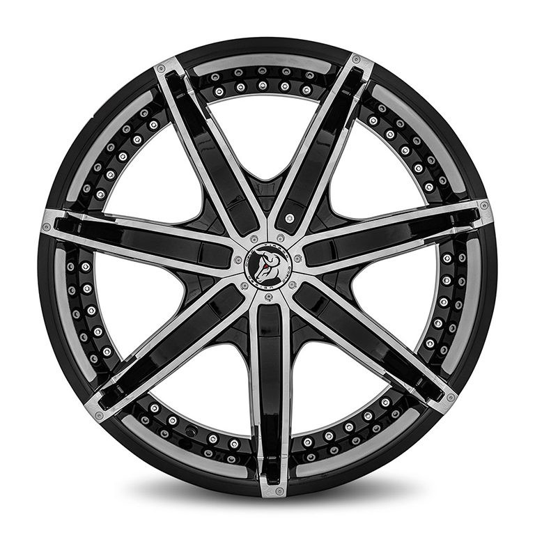 Diablo Dna Wheels Rims 22x8.5 Blank Custom Drilled Gloss Black 38mm ...