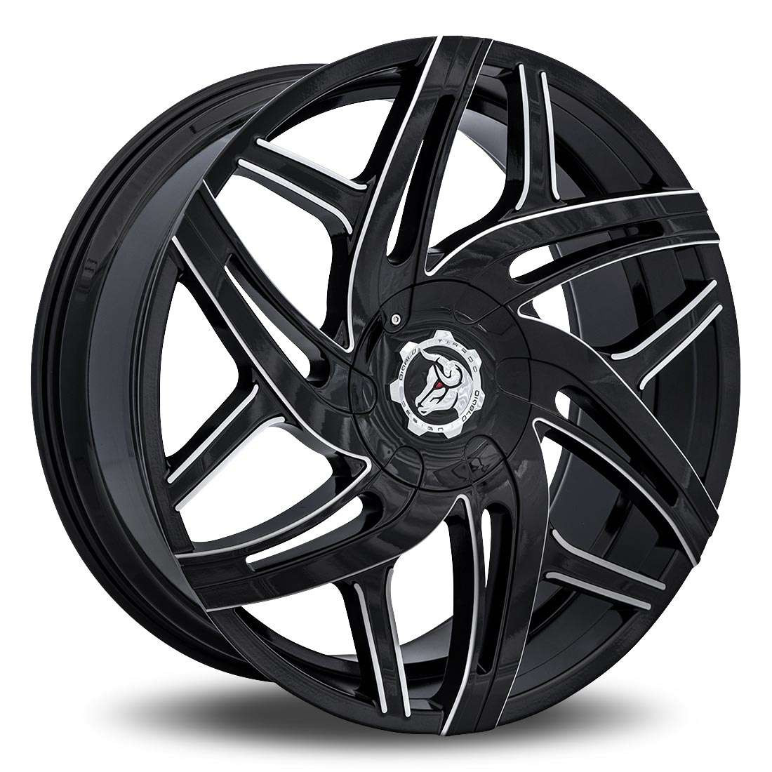 Diablo Hurricane Wheels Rims 24x10 Blank Custom Drilled Gloss Black ...