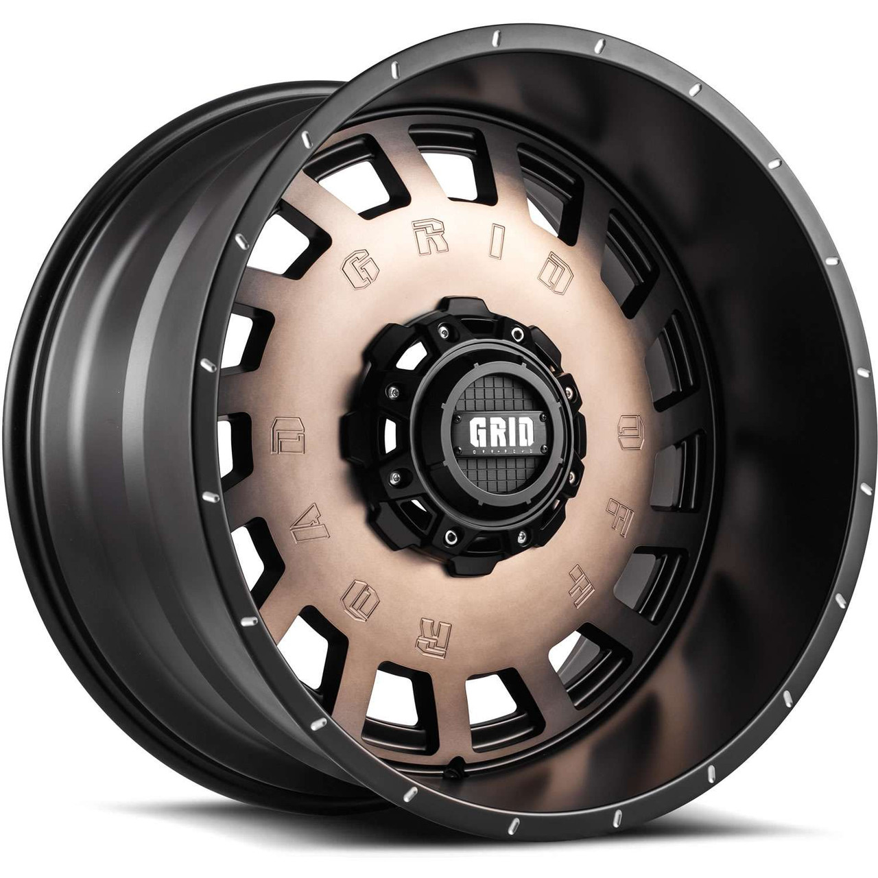 Grid Gd03 Wheels Rims 20x9 8x165.1 Matte Black Machined W/ Dark Tint ...