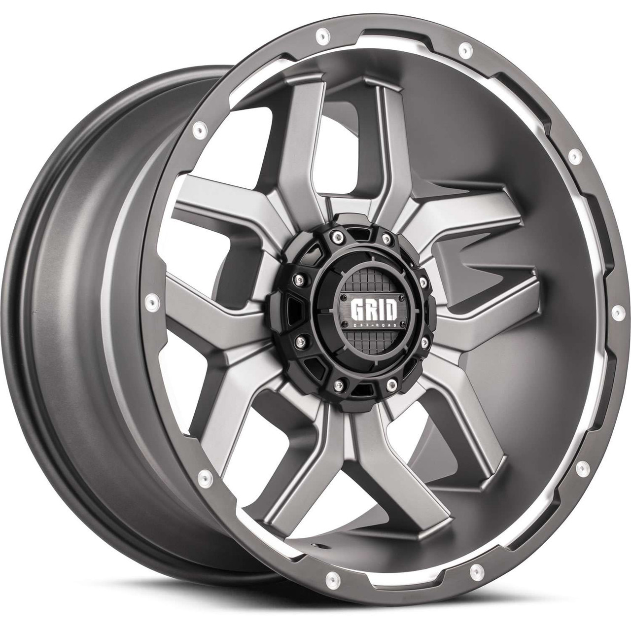 Grid Gd07 Wheels Rims 17x9 5x150 Matte Anthracite W/ Black Lip 0mm ...