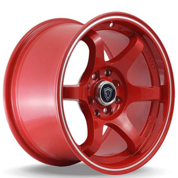 G - Line Alloys G6011 Wheels Rims 15x8 4x100 4x114.3 Red Machined 20mm ...