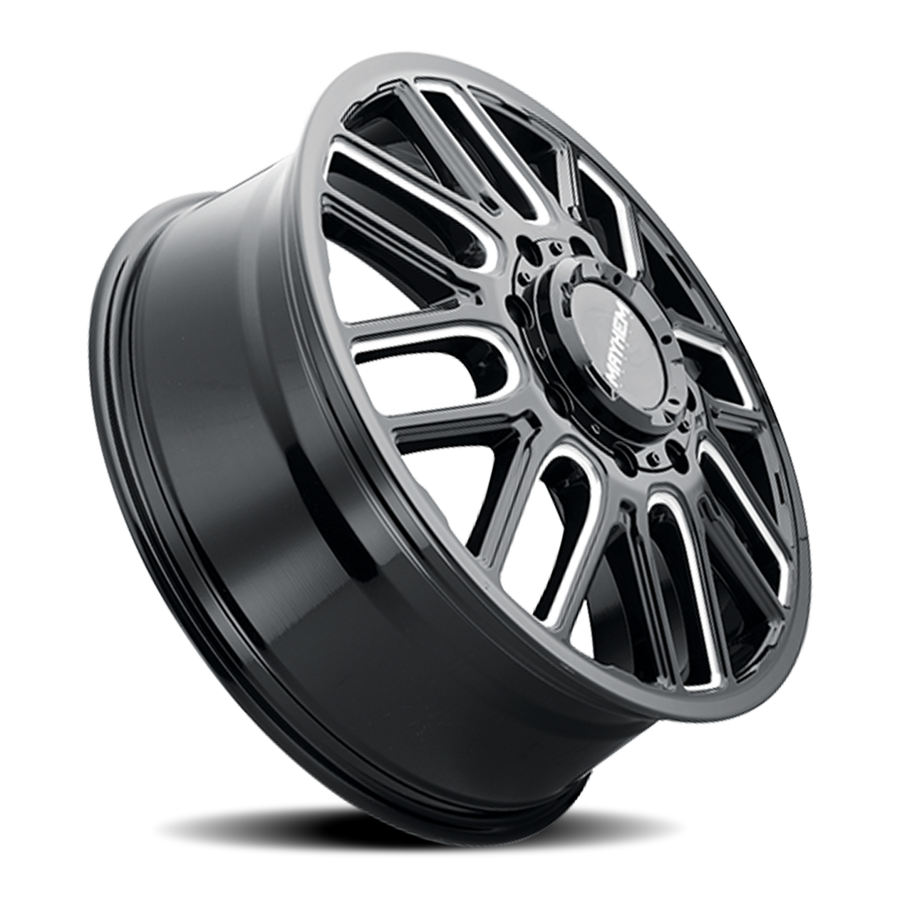 Mayhem Dually Cogent Wheels Rims 20x8.25 8x210 Gloss Black Milled 115mm