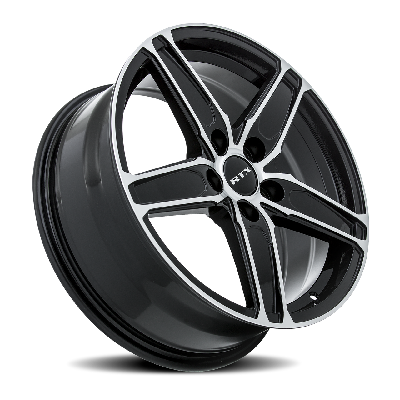 Rtx Frost Wheels Rims 17x7 5x114.3 Black Machined 42mm | 082338