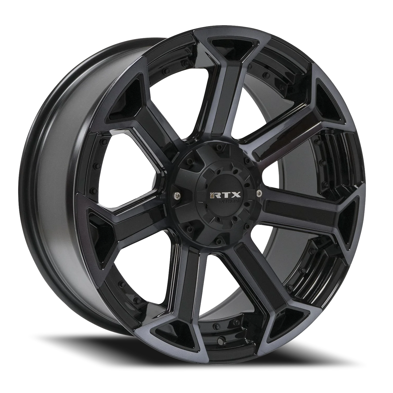 Rtx Peak Wheels Rims 18x9 8x180 Gloss Black Machined 18mm | 082950
