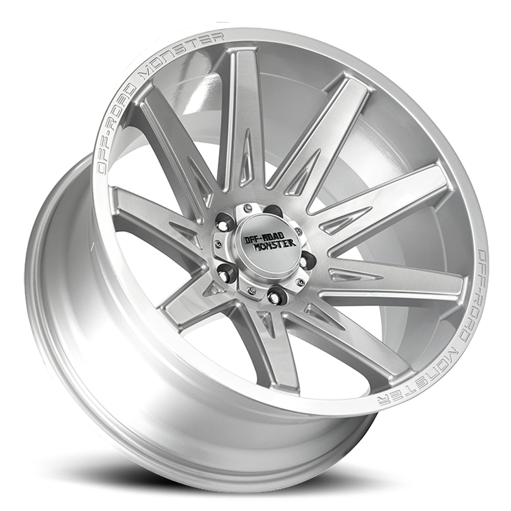 Off Road Monster M25 M25 22x12 6x139.7 Brushed Silver -44 Wheels