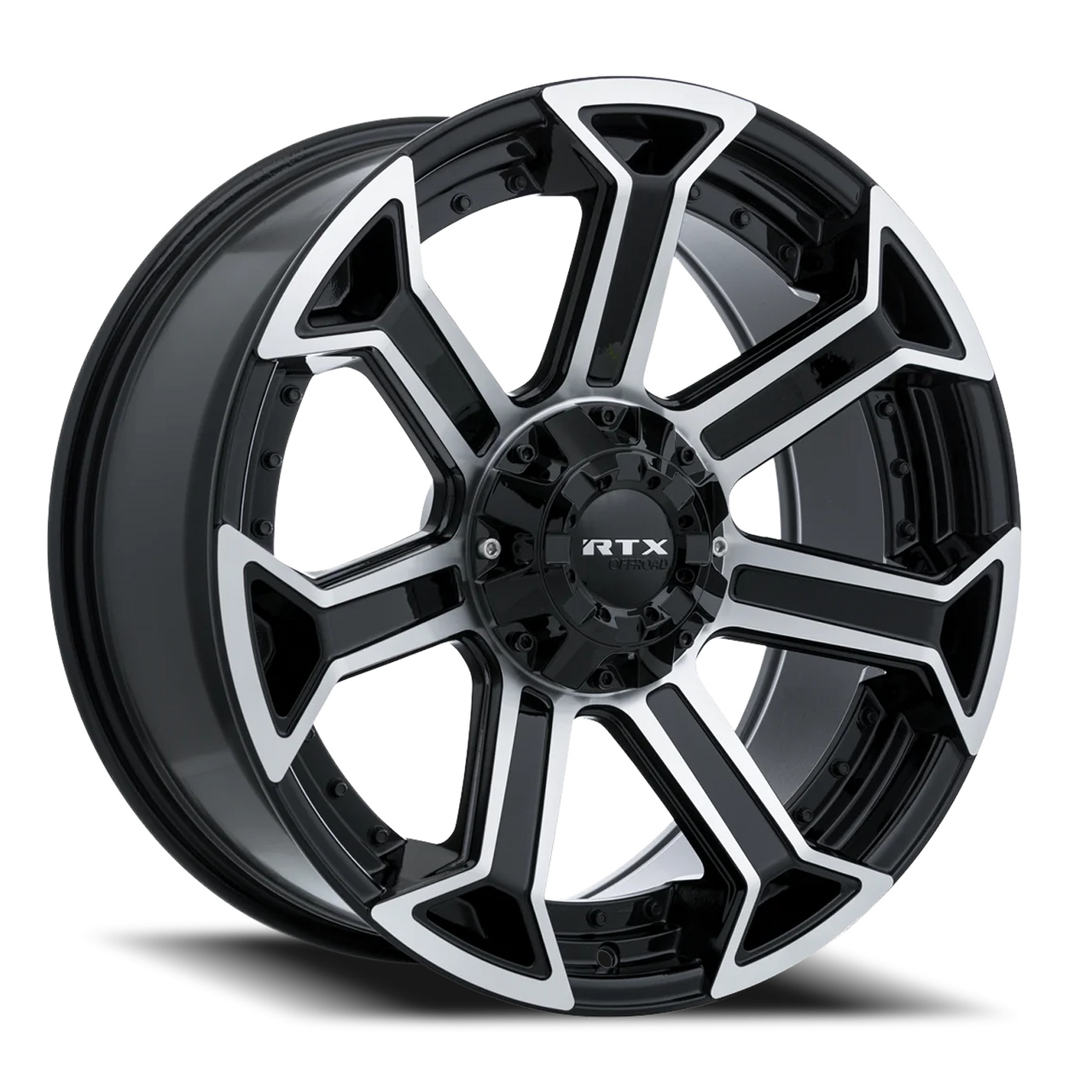 Rtx Peak Wheels Rims 20x10 6x139.7 Gloss Black Machined -18mm | 083000