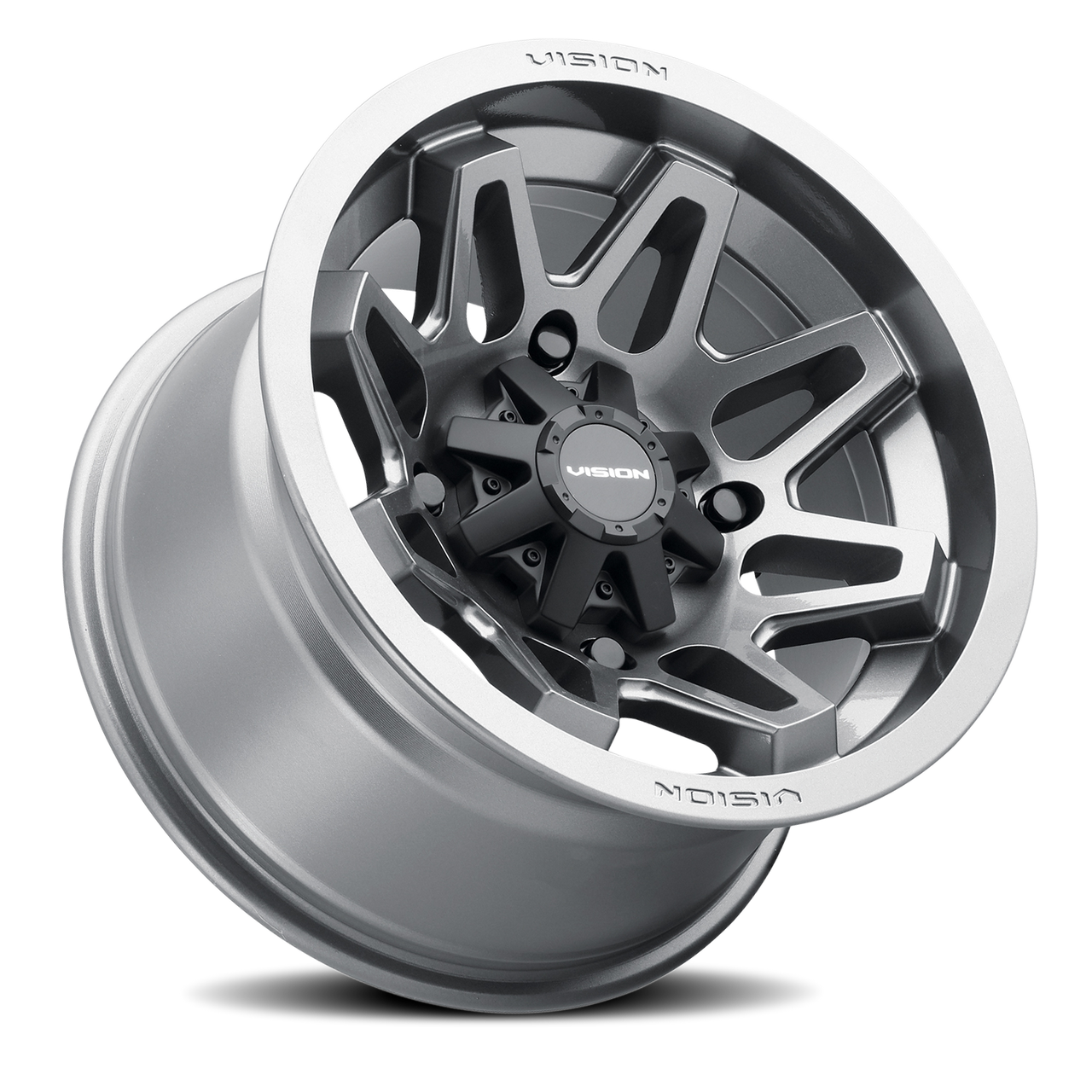 Vision Se7En 416 Atv Wheels Rims 12x8 4x156 Gunmetal -10mm | 416-128156GM4