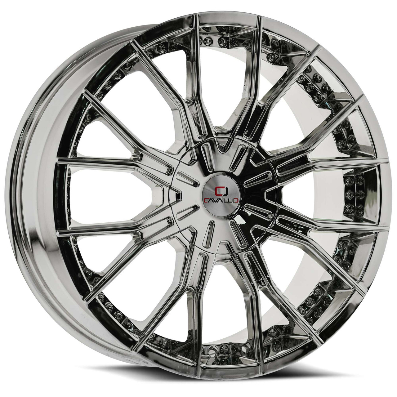 Cavallo Clv-36 Wheels Rims 24x9 Blank Custom Drilled Nano Chrome 18mm ...