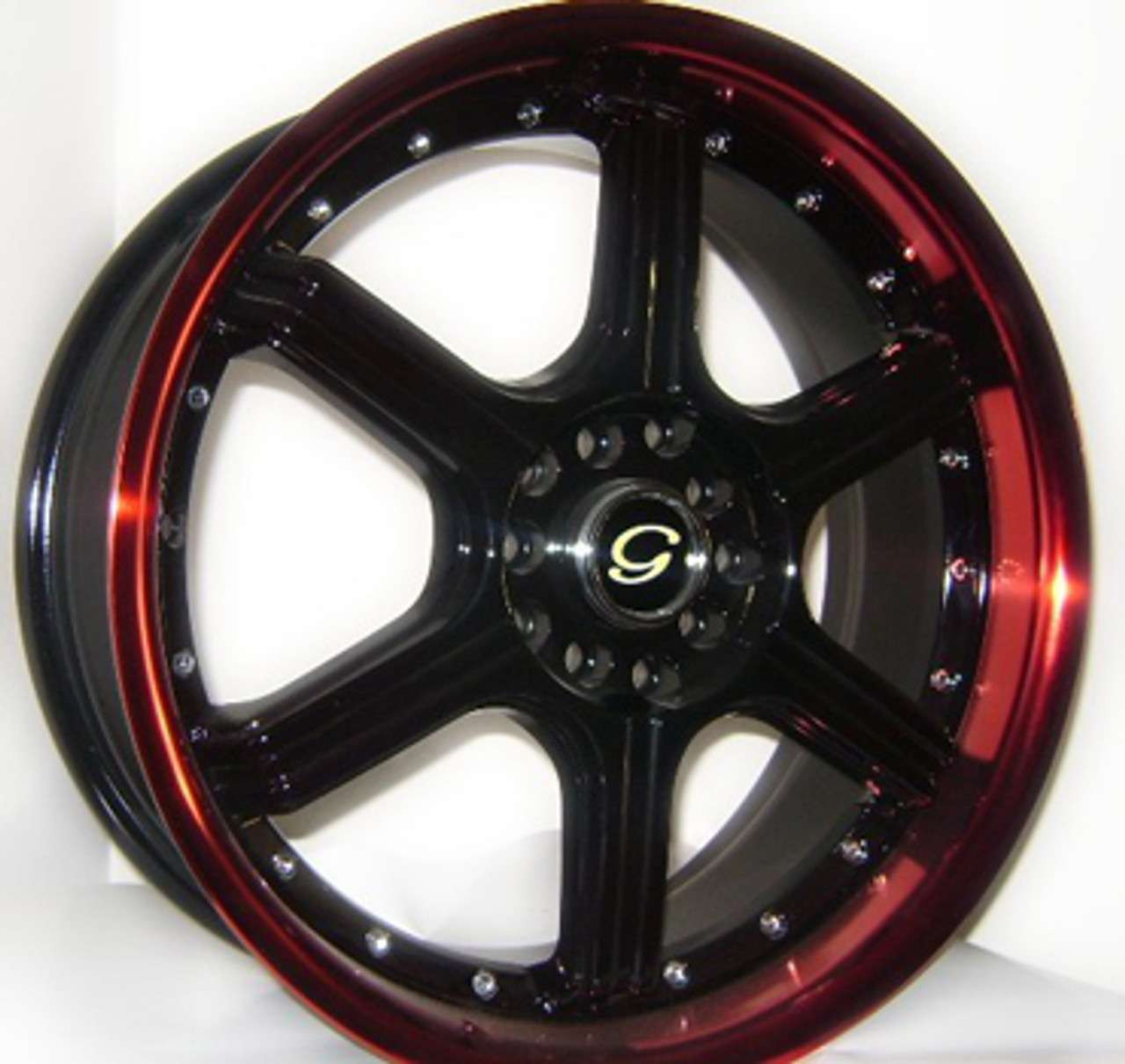 G - Line Alloys G780 18x7.5 4x108 4x114.3 Black Red 38 Wheels