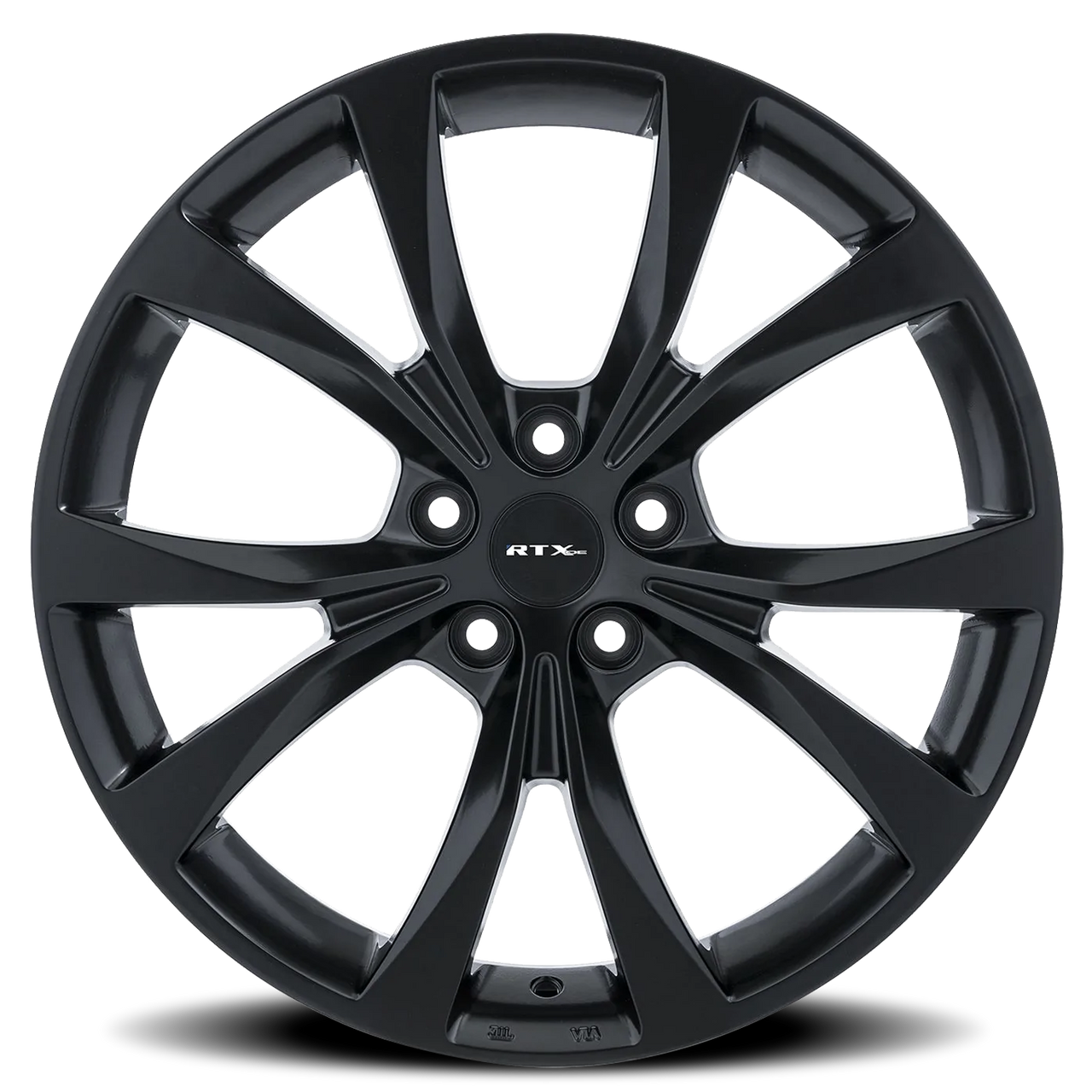 RTX Flint 17x7 5x108/5x4.25 Satin Black 42mm Wheels | BB Wheels