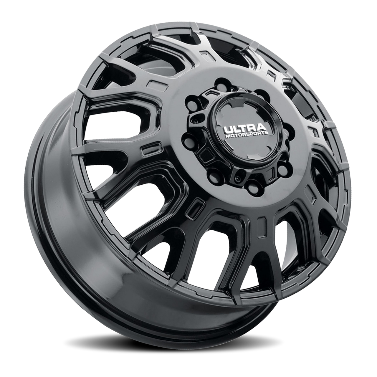 Ultra Dually 022Fbk Scorpion Wheels Rims 17x6.5 8x200 Gloss Black 129mm