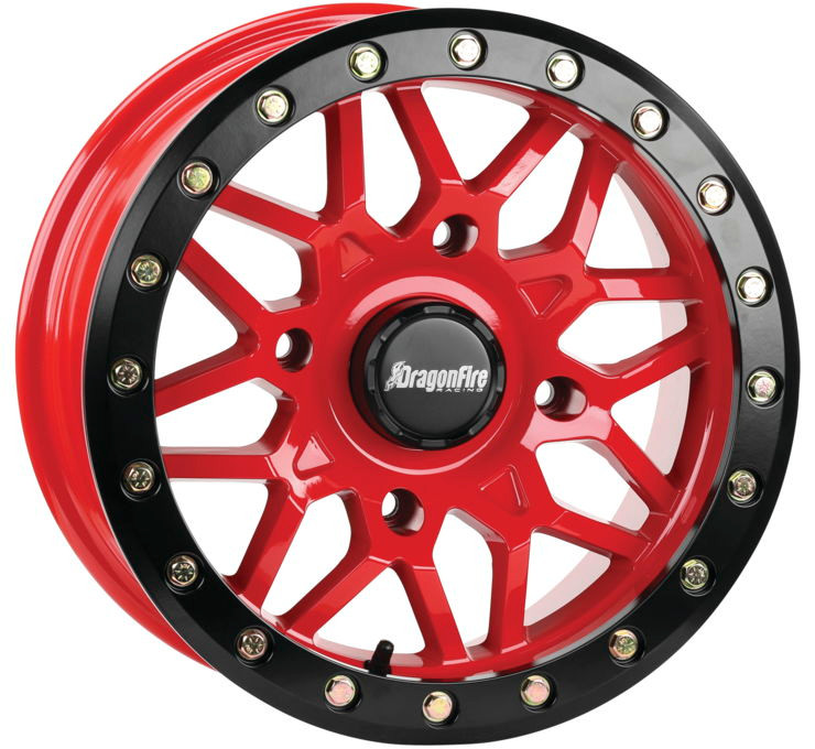 Dragonfire Racing Typhon ATV Wheels Rims 15x6 4x156 Red 40 | 523208
