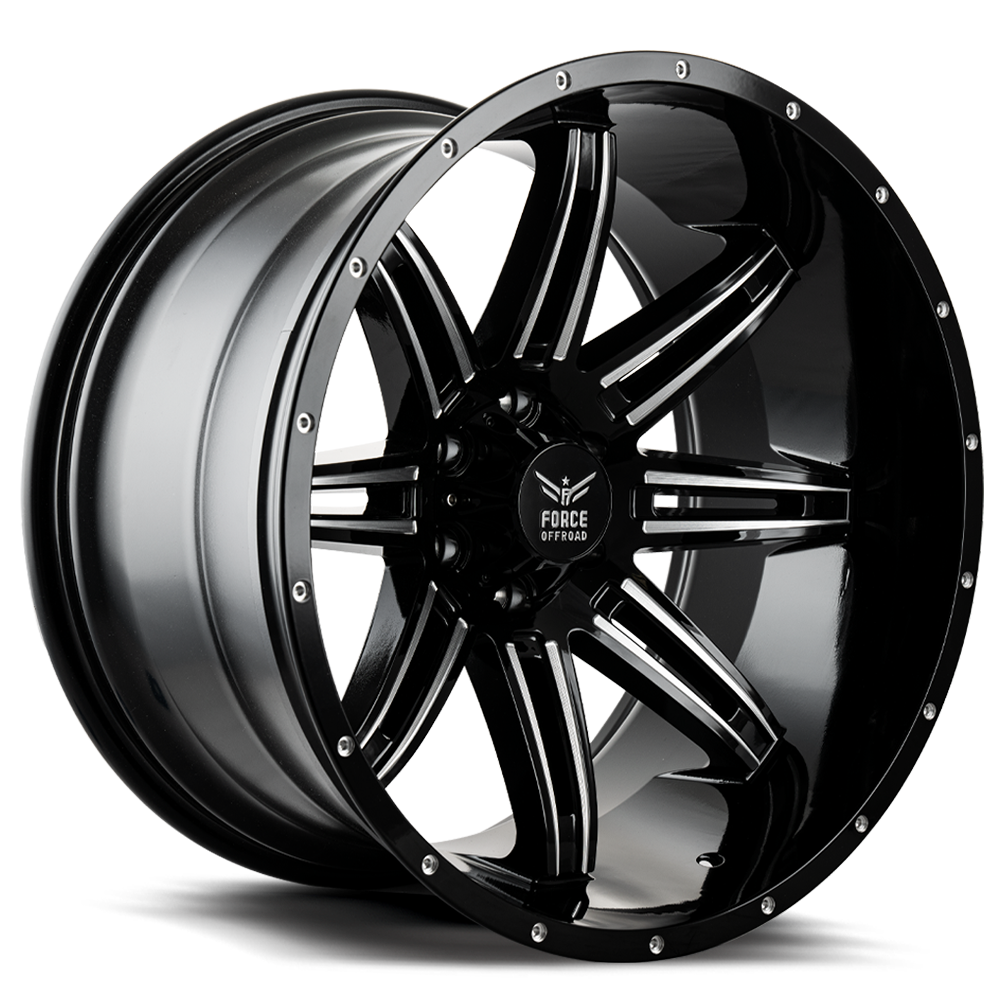 Force Off-Road F32 Wheels Rims 20x12 5x139.7 Black Milled -44mm ...