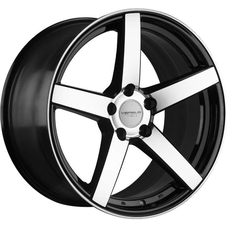 Versus Vs541 Wheels Rims 18x8.5 5x112 Black With Machined Face 35mm ...