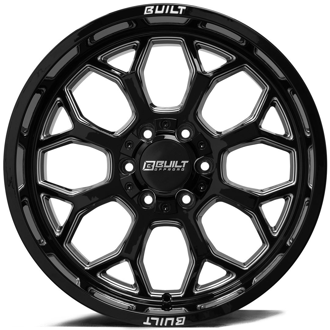 Built Off-Road Bto-1 Wheels Rims 20x9 8x180 Gloss Black Milled 0mm ...