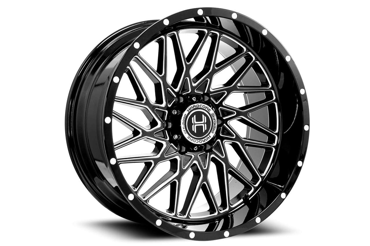 Hardcore Offroad Hc22 Wheels Rims 22x12 6x135 Gloss Black Milled -44mm ...