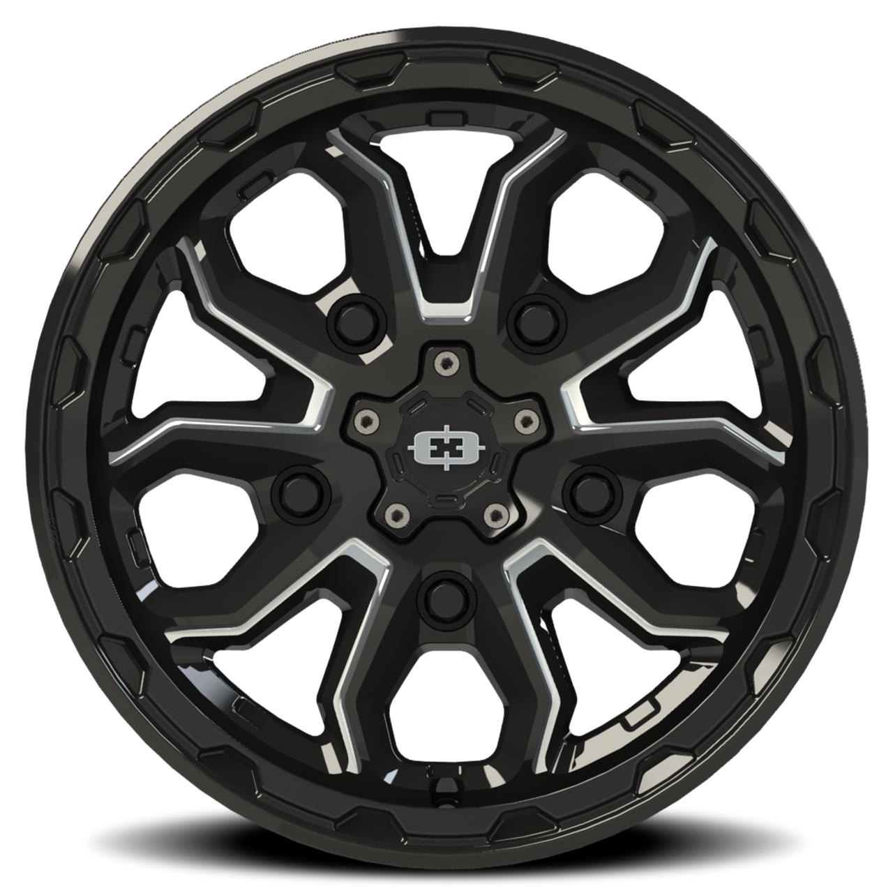 Vision Korupt 410 Wheels Rims 16x6.5 5x160 Gloss Black Milled Spoke ...