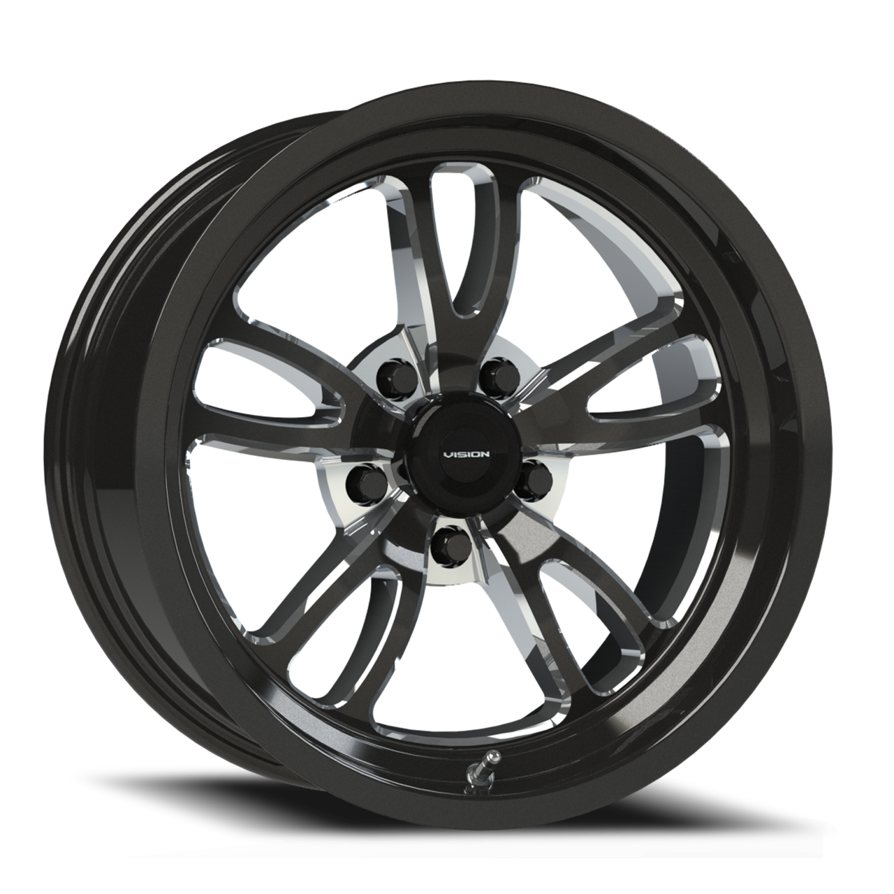 Vision Patriot 149 17x8 5x120.65 Black Spoke 0mm Wheels