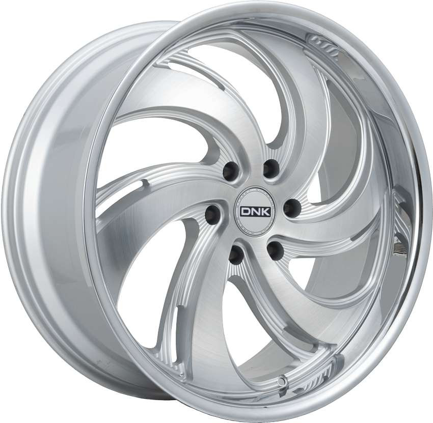 Dnk 702 Wheels Rims 24x10 6x139.7 Silver Machined W/ Stainless Lip 25mm ...