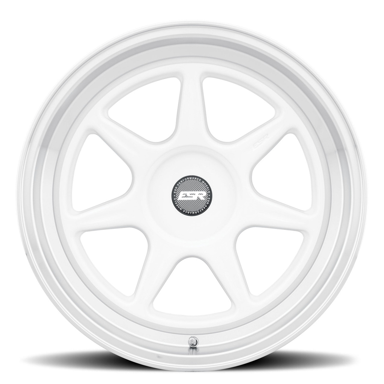 Esr Cr7 Wheels Rims 18x8.5 5x100 Gloss White W/ Machined Lip 30mm ...