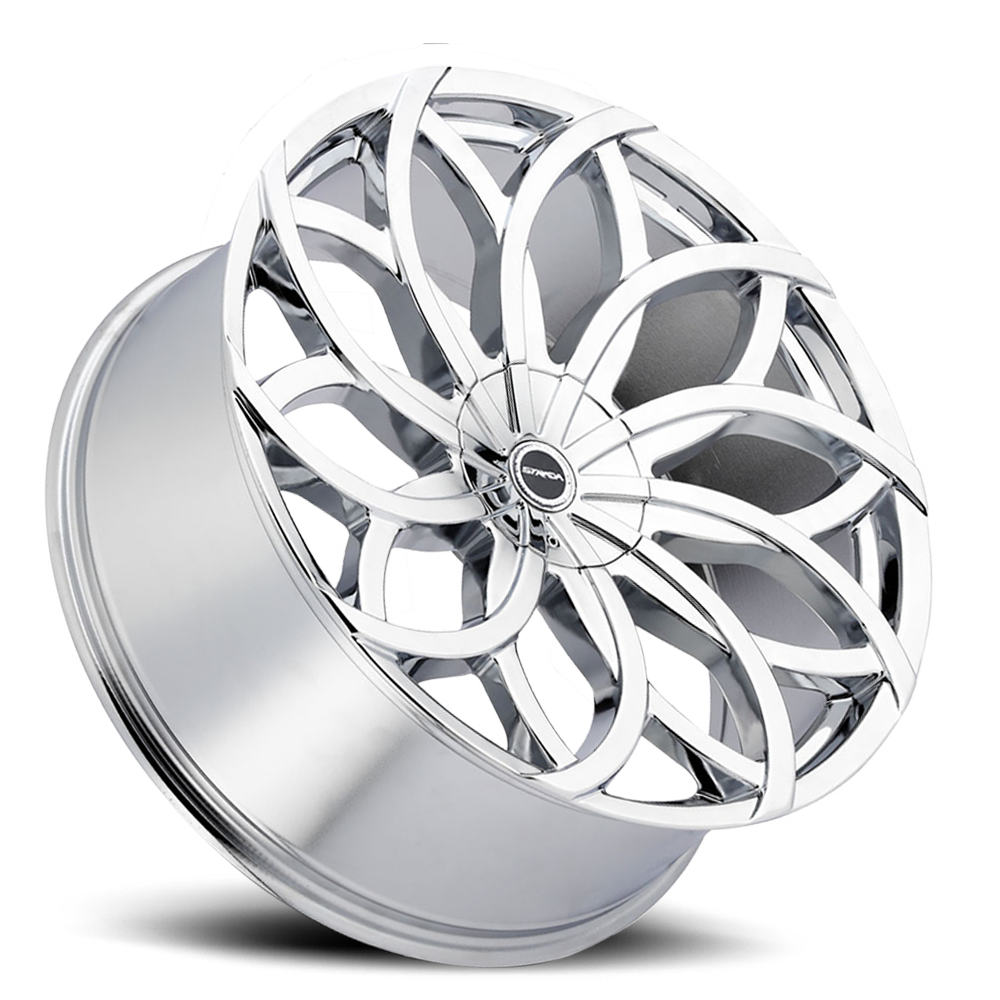 Strada S61 Huracan 20x8.5 5x115 5x120 Chrome 15mm Wheels