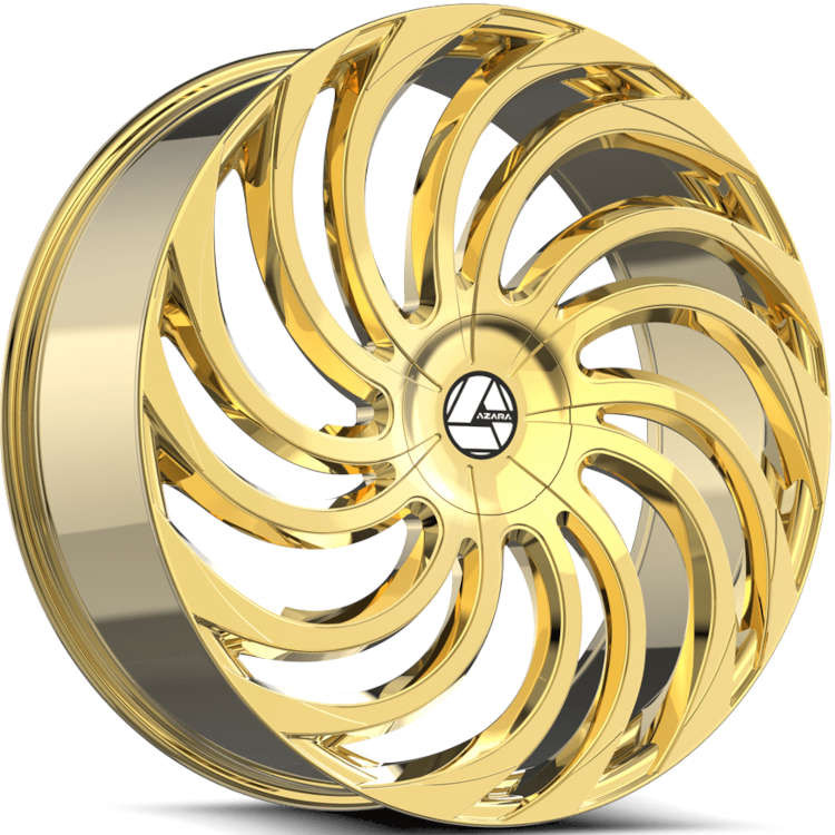 Azara Aza-534 Custom Drilled Wheel Blanks Rims 28x9.5 Gold 15mm | AZA ...