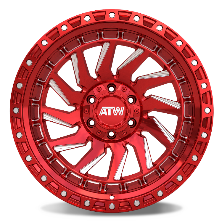 ATW Culebra 17x9 6x114.3 Candy Red Milled Spokes 0mm Wheels