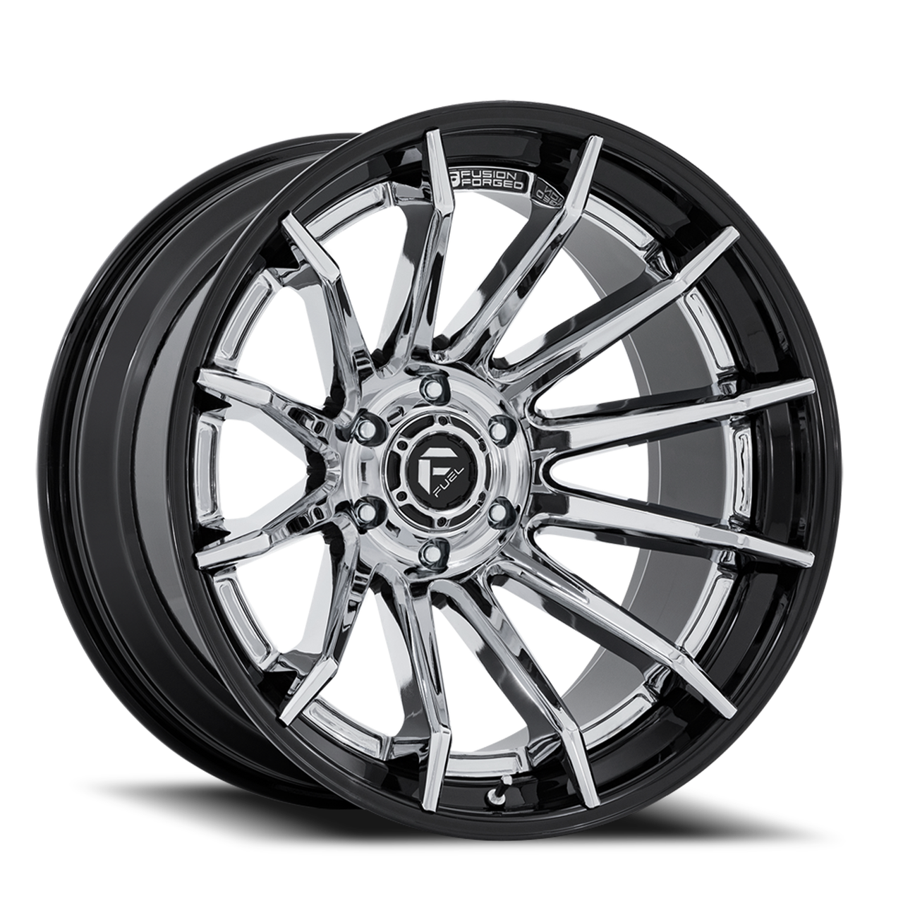 Fuel Fc403 Burn 22x10 6x139.7 Chrome Black Lip -18mm Wheels