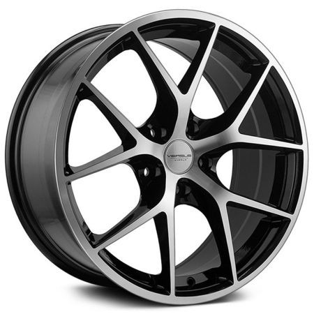 Versus Vs263 18x8.5 5x120 Black Machined Face 35mm Wheels