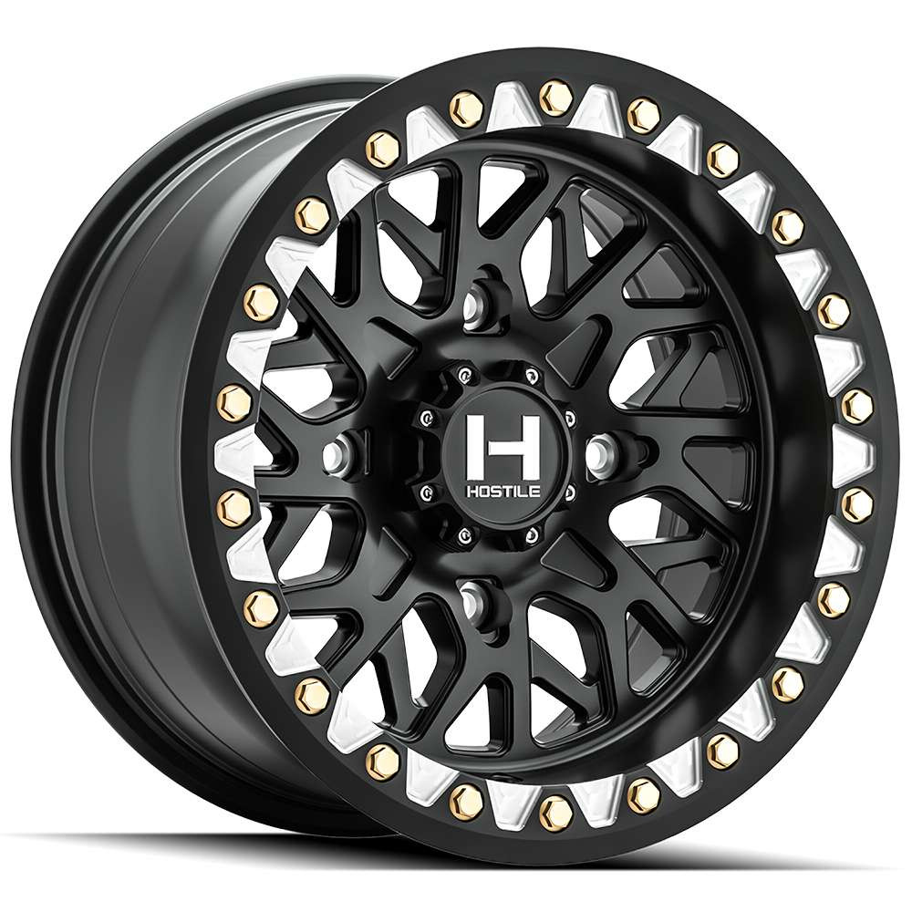 Hostile Glamis Beadlock Atv Wheels Rims 15x7 4x156 Asphalt 13mm | H333 ...
