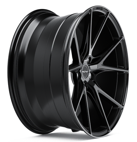 Inovit Speed Wheels Rims 18x8 5x108 Satin Black Machined W/ Dark Tint ...