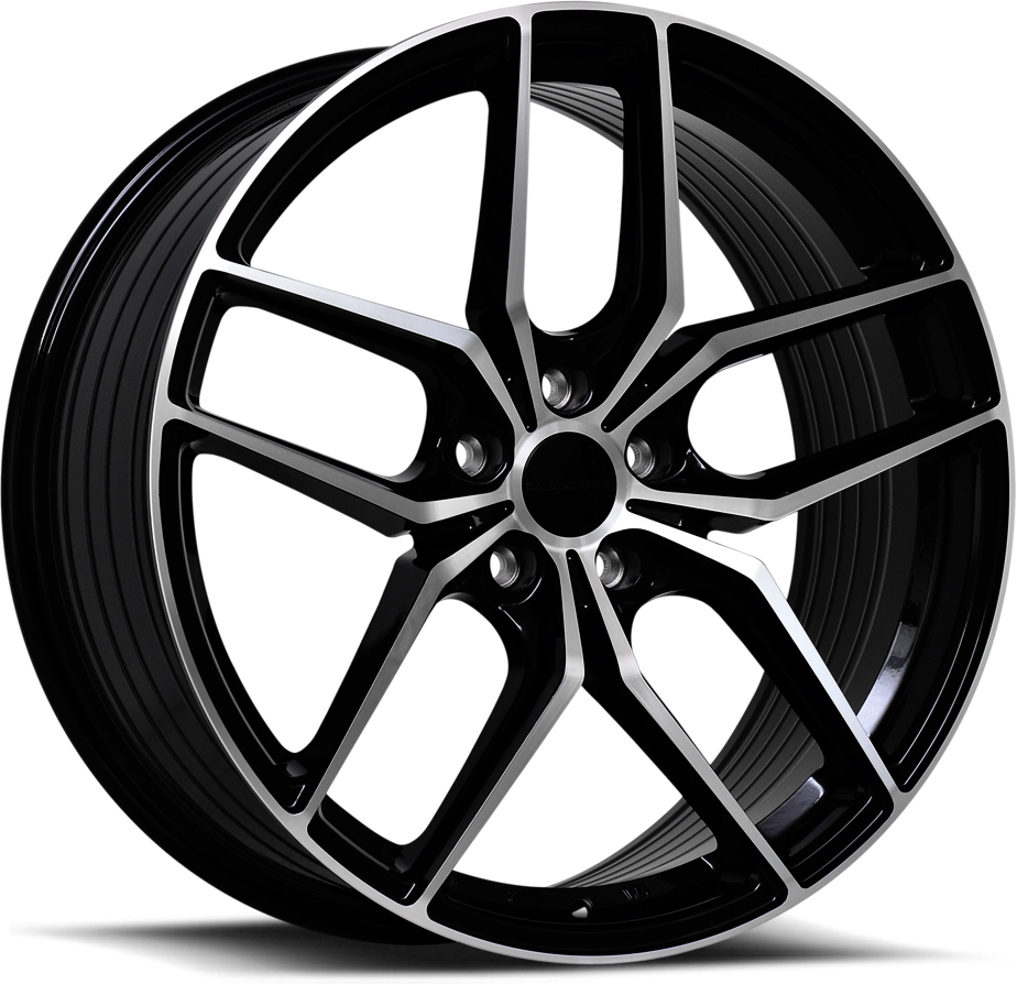 Liquid Metal Rotary 18x9 5x114.3 Black Machined 42mm Wheels