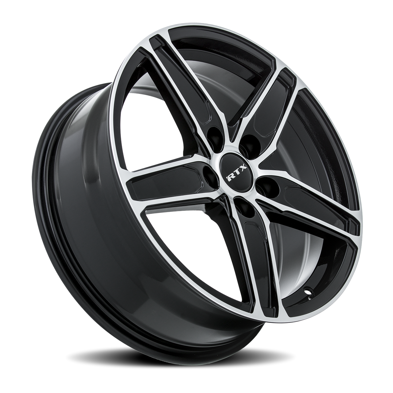 Rtx Frost Wheels Rims 18x8 5x120 Black Machined 38mm | 082349