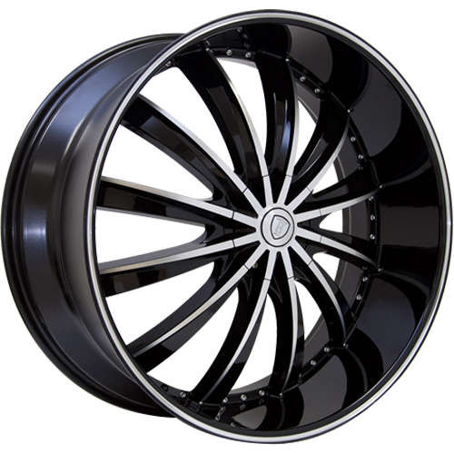 Borghini B19 Wheels Rims 24x9.5 5x115 5x120 Black Machined 25mm | BW19 ...
