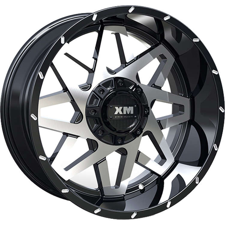 Xm Offroad Xm-313 Wheels Rims 20x12 5x135 5x139.7 Gloss Black Machined ...
