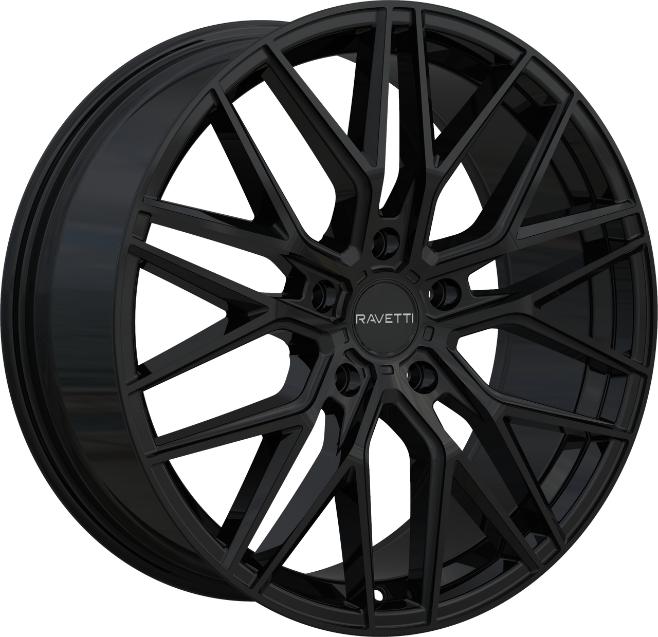 Ravetti M16 20x10.5 5x127/5x5 Gloss Black 35mm Wheels