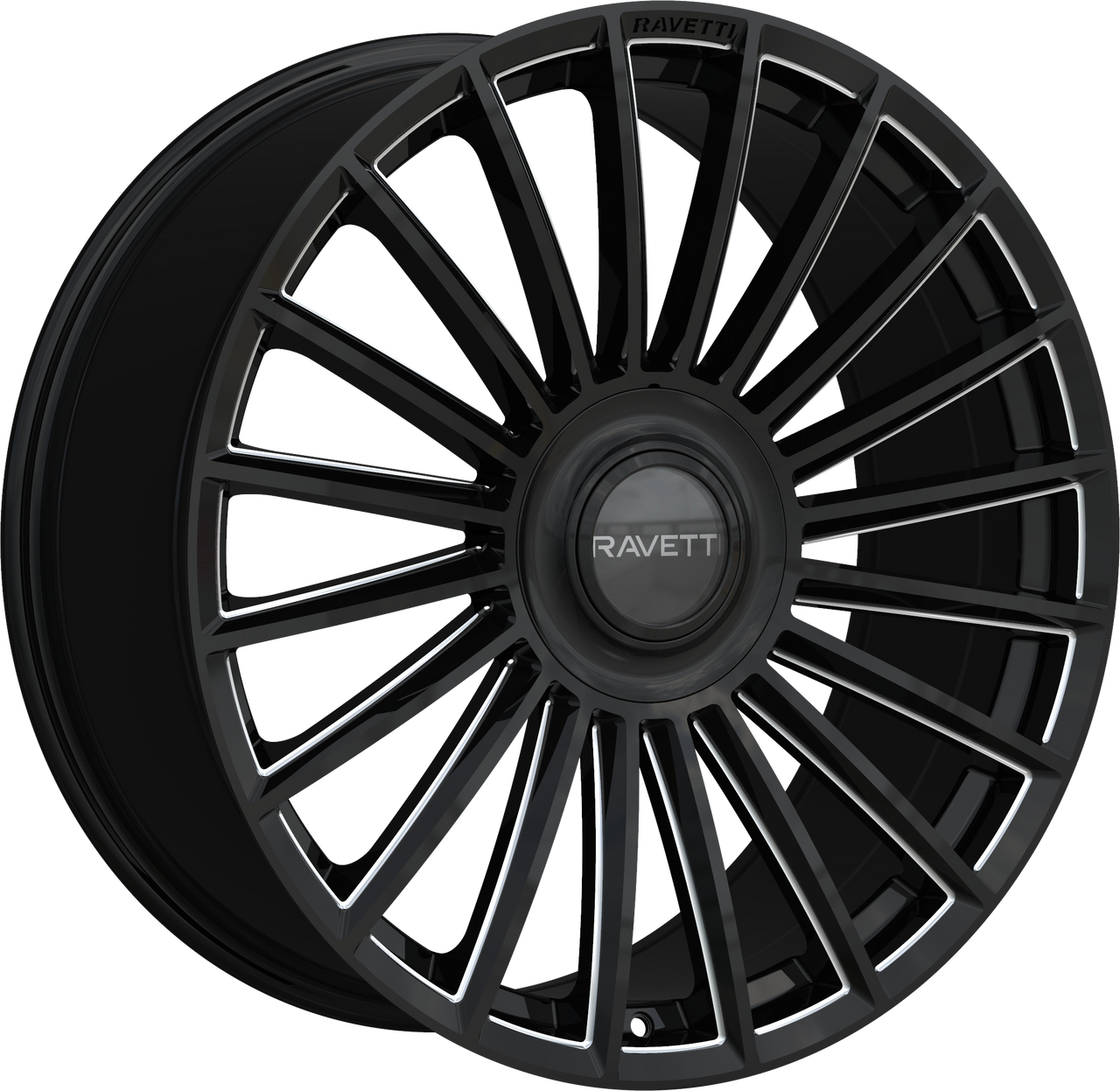 Ravetti M17 22x9 5x114.3 5x120 Black 40mm Wheels