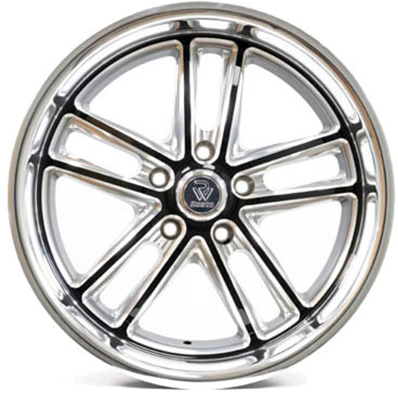 Resto R103 Maverick Wheels Rims 18x8 5x120.65 Gloss Black Milled W/ Diamond Cut Lip 1mm ...