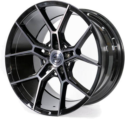Select S102 Alpine Wheels Rims 22x10 6x139.7 Brushed Gloss Black W ...