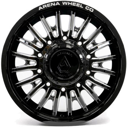 Arena Dually A113 Thunder Front Wheels Rims 22x8.25 10x225 Gloss Black ...