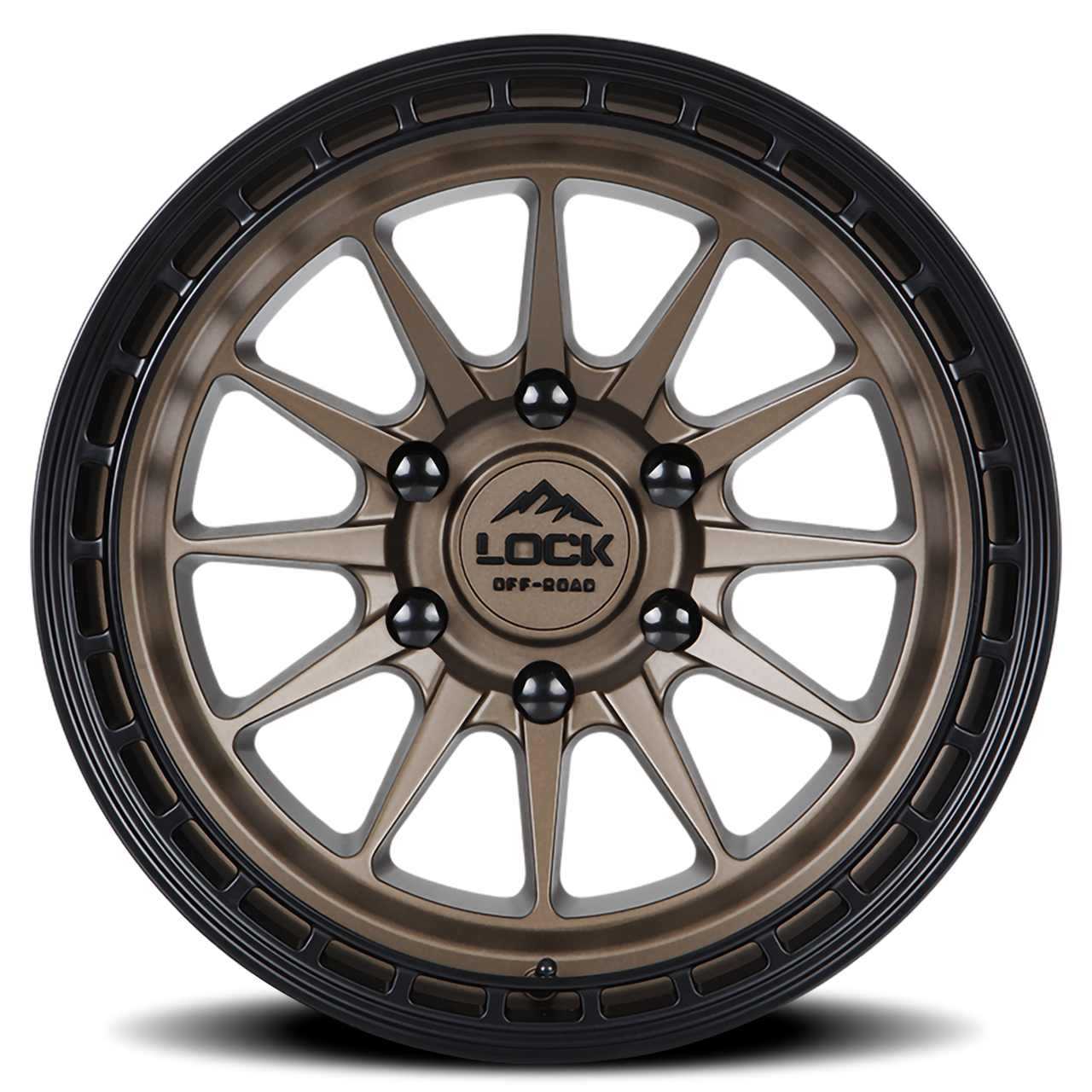 Lock Offroad Baja Wheels Rims 17x8 5x120 Matte Desert Bronze W/ Matte ...