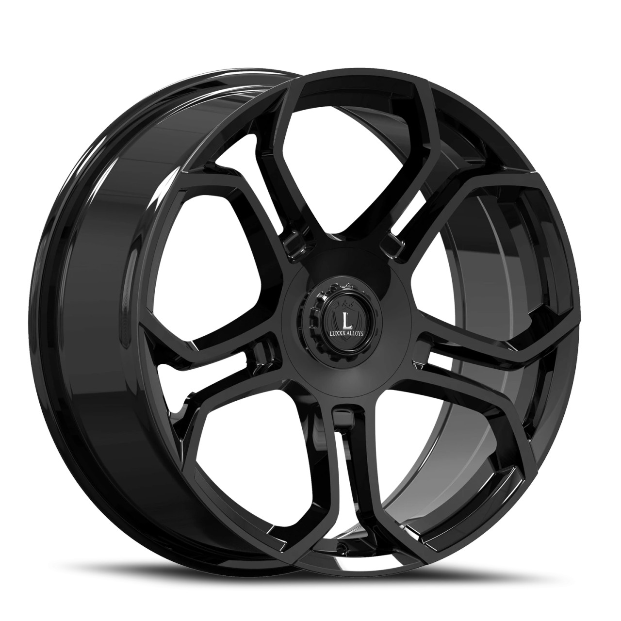 Luxxx Alloys Lux 50 Wheels Rims 18x8.5 5x114.3 5x127 Gloss Black 35mm | LUX50188551143127+35B-A