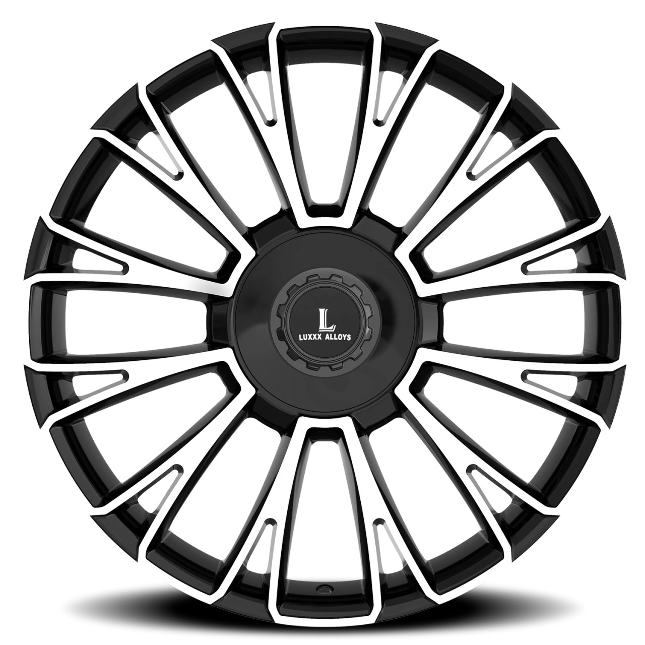Luxxx Alloys Lux 54 Wheels Rims 22x9 5x114.3 5x127 Gloss Black Machined ...