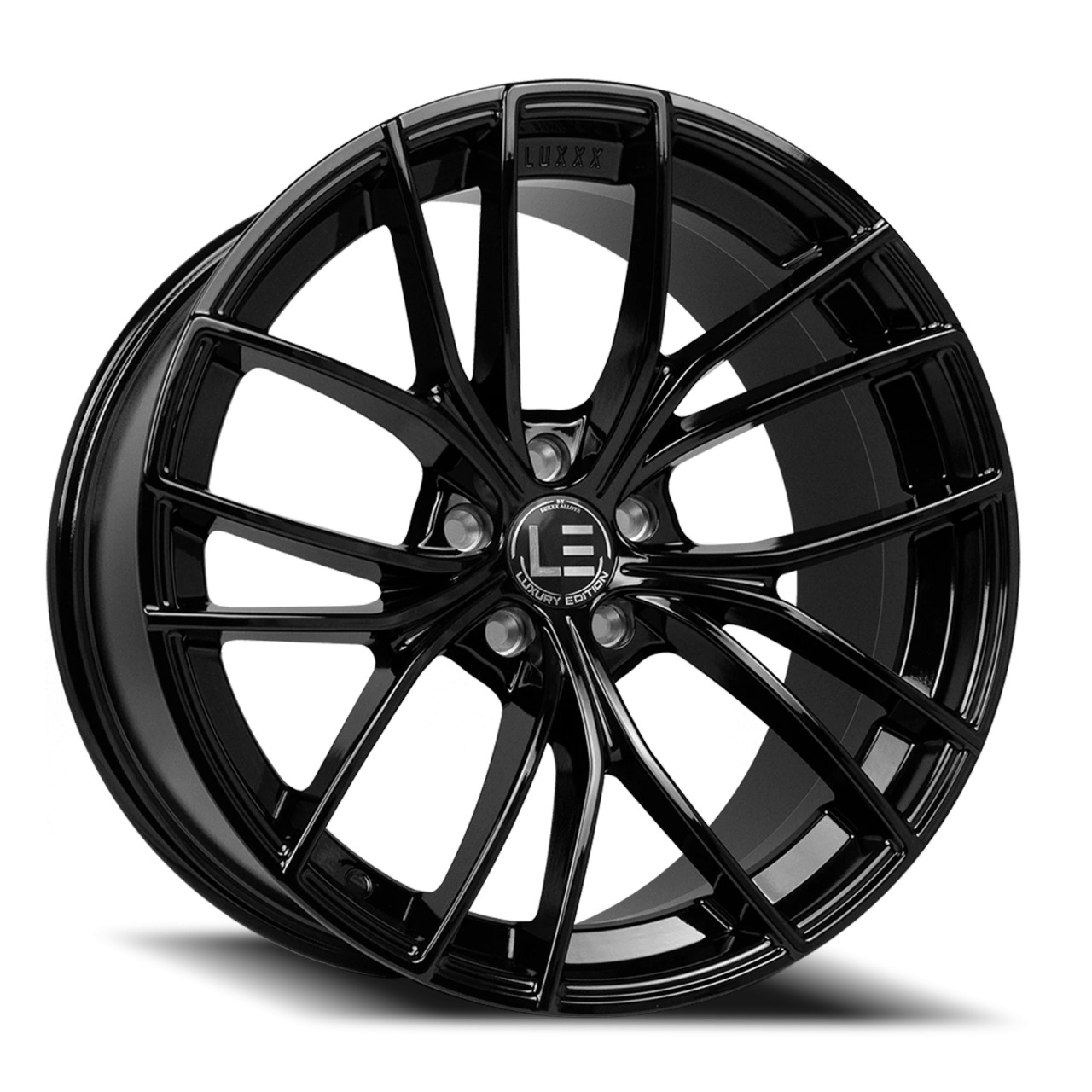 Lux Le 8 20x10.5 5x112 Gloss Black 38mm Wheels