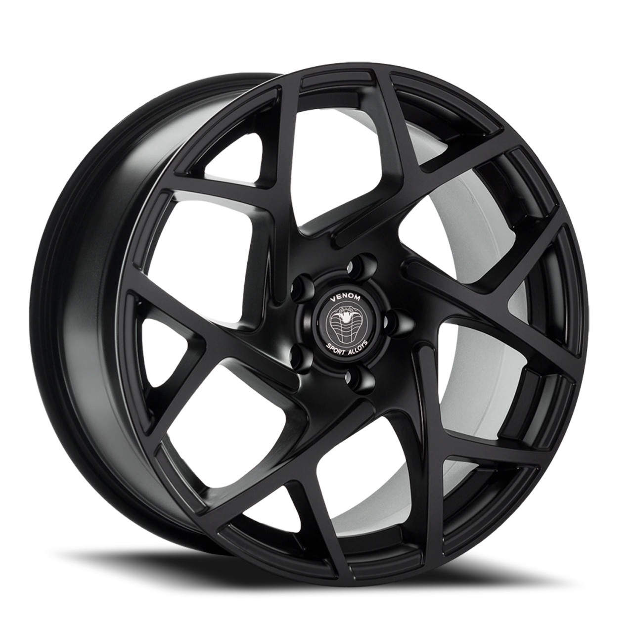 Venom 31 Wheels Rims 17x8 5x105 Satin Black 31mm | VEN311785105+31B-B