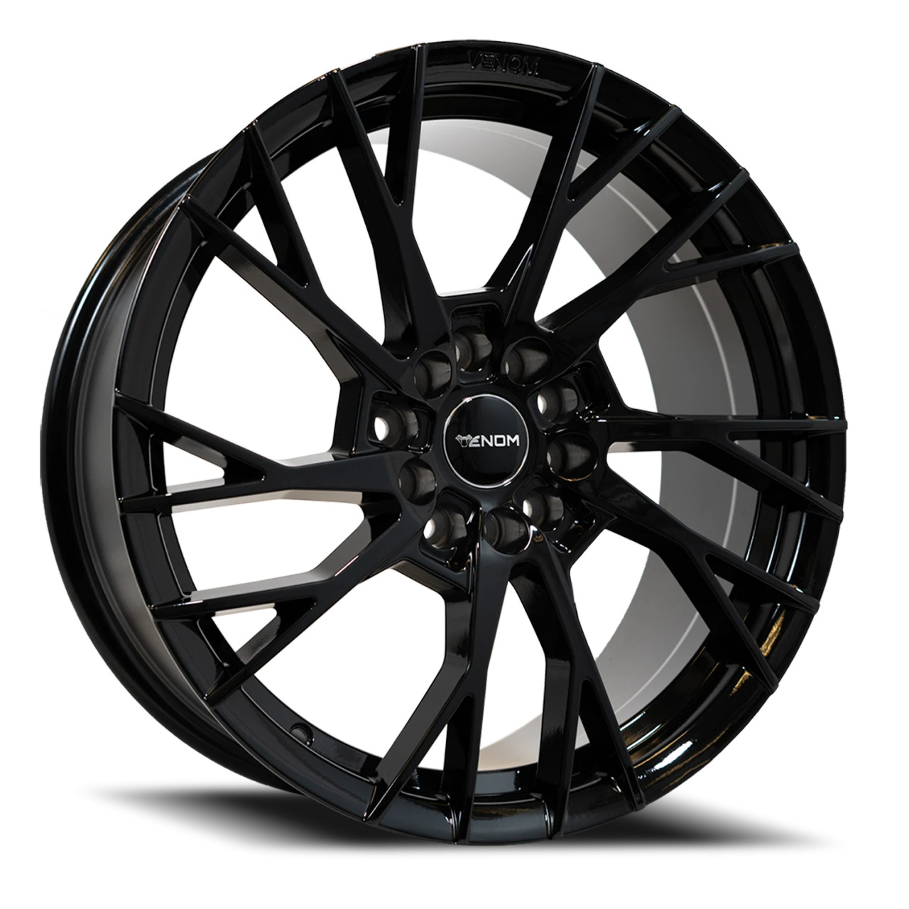 Venom 49 Wheels Rims 18x8.5 5x114.3 5x120 Gloss Black 35mm ...