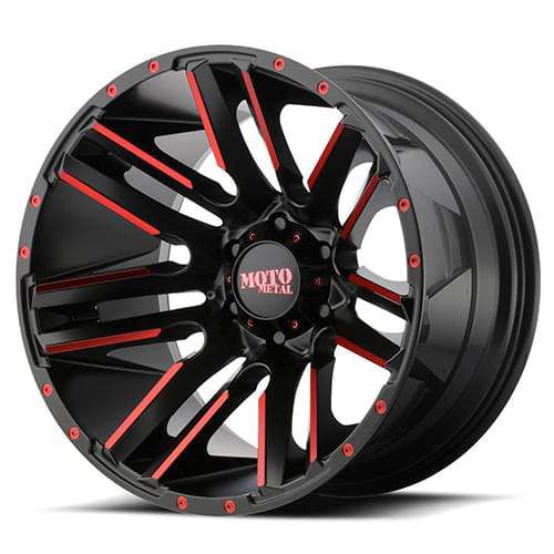 Moto Metal Razor Mo978 Black Red 20x10 5x150 Red -24 Wheels