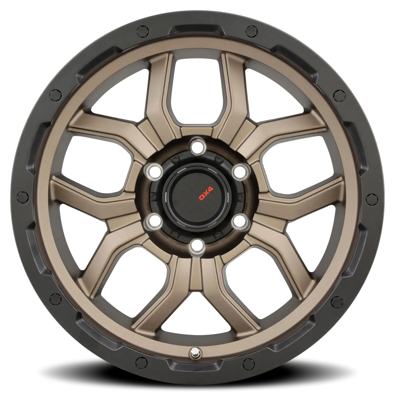 Dx4 Baja Wheels Rims 16x8 6x139.7 Frozen Bronze W/ Black Lip -10mm ...