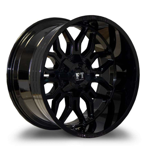 Full Throttle Ft9 Wheels Rims 20x12 5x139.7 5x150 Gloss Black -44mm ...