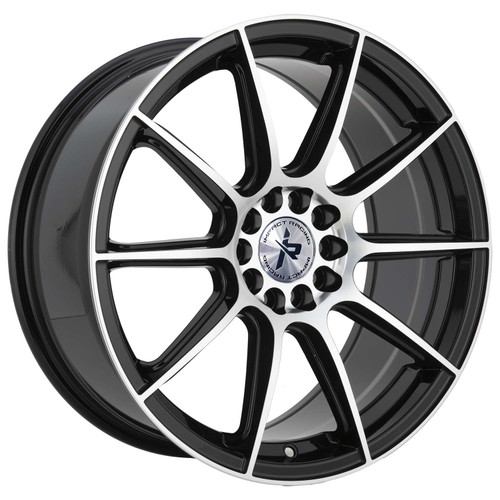 Impact Racing 502 Wheels Rims 18x8 5x110 5x114.3 Gloss Black Machined ...